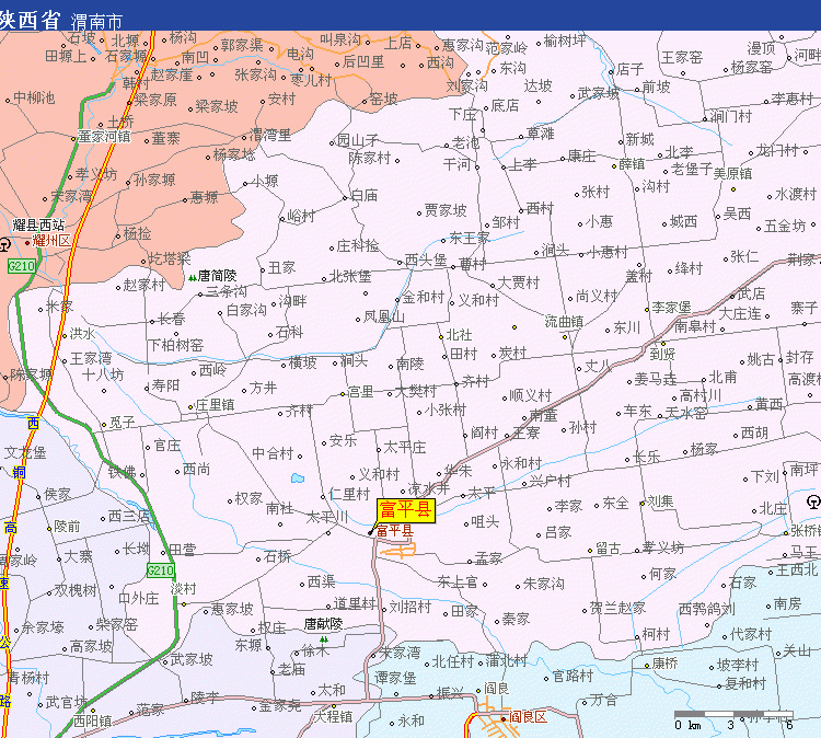 富平县地图二全图，富平县地图二高清版下载 - 8264户外8264.com