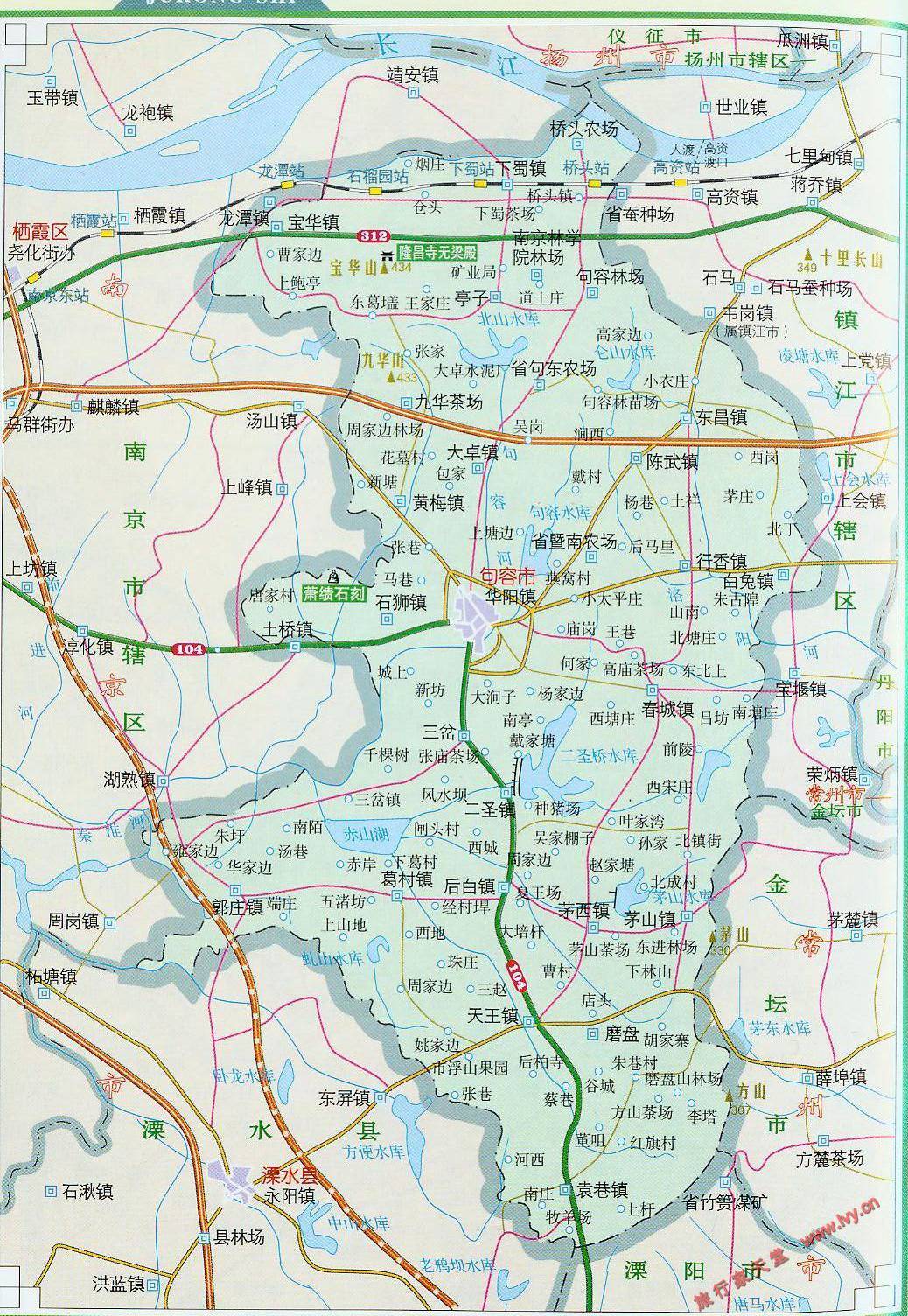 句容市地图一全图，句容市地图一高清版下载 - 8264户外8264.com