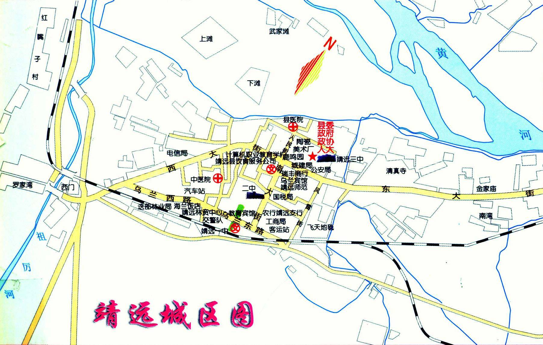 靖远县城区图全图，靖远县城区图高清版下载 - 8264户外8264.com