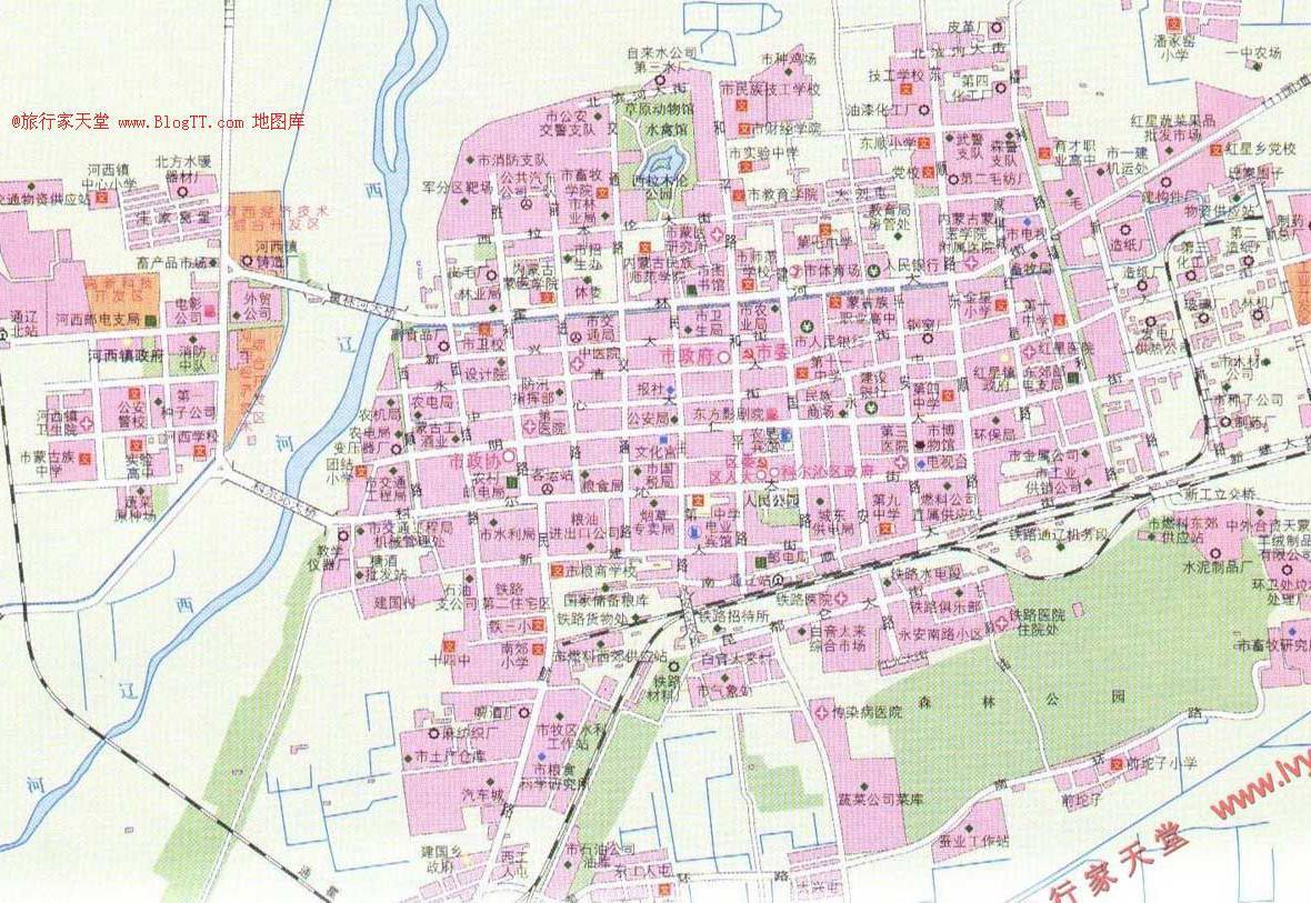 科尔沁区地图全图，科尔沁区地图高清版下载 - 8264户外8264.com