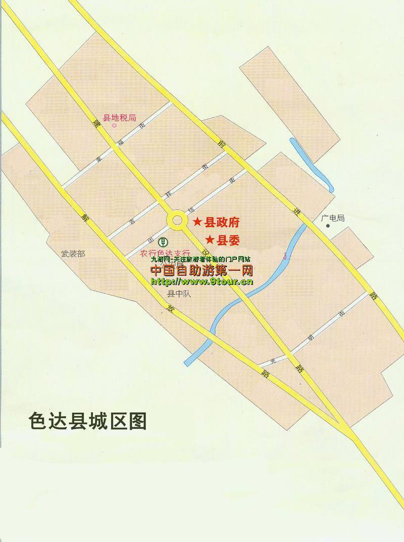 色达县城区地图全图，色达县城区地图高清版下载 - 8264户外8264.com