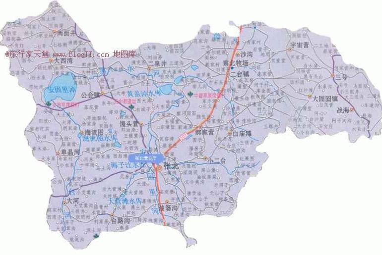 张北县地图全图，张北县地图高清版下载 - 8264户外8264.com