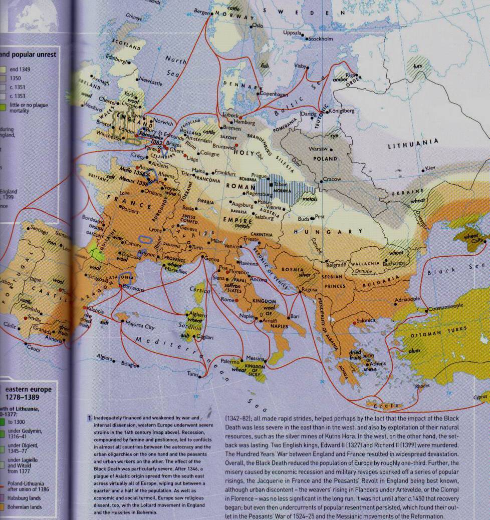 欧洲1278-1389年地图全图，欧洲1278-1389年地图高清版下载 - 8264户外8264.com