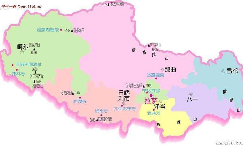 2024最新西藏行政图查询，西藏行政图高清版下载，西藏行政图中文版大图 - 8264户外8264.com